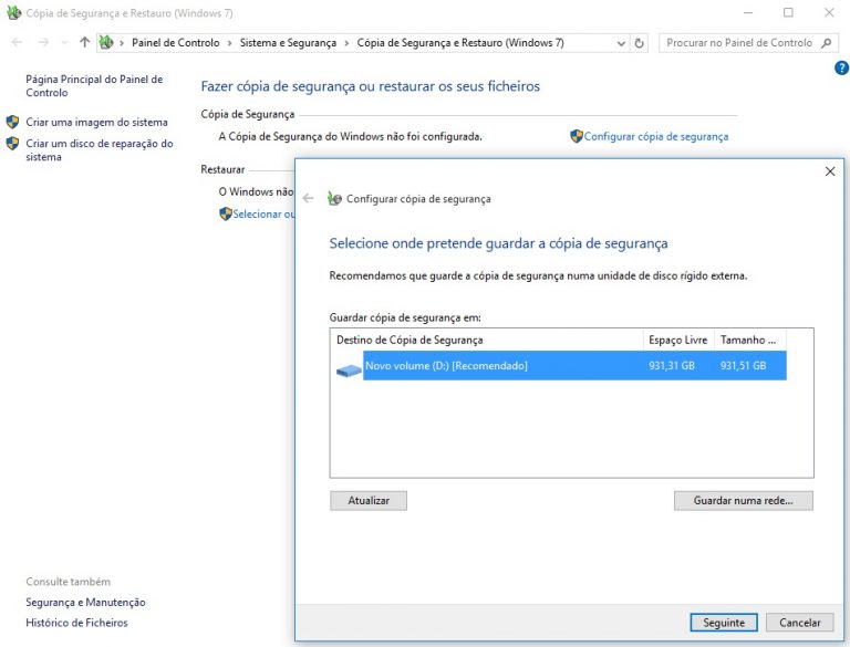 Faça backup do seu PC com o Windows 10 - Portugal 2021