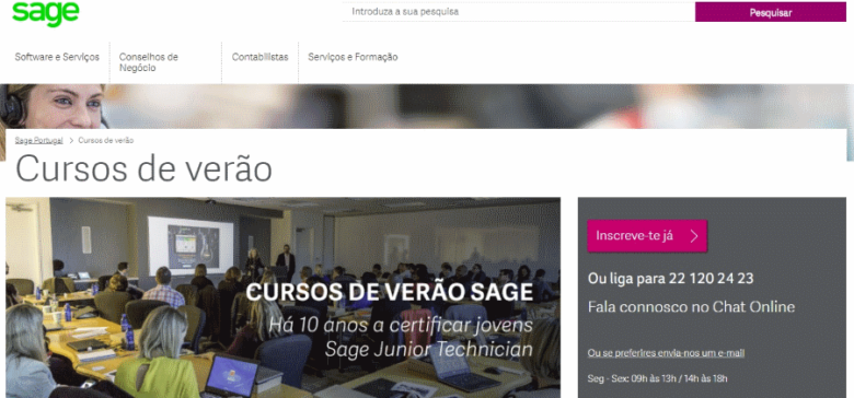 Sage abre inscrições para a 10ª edição dos Cursos de Verão