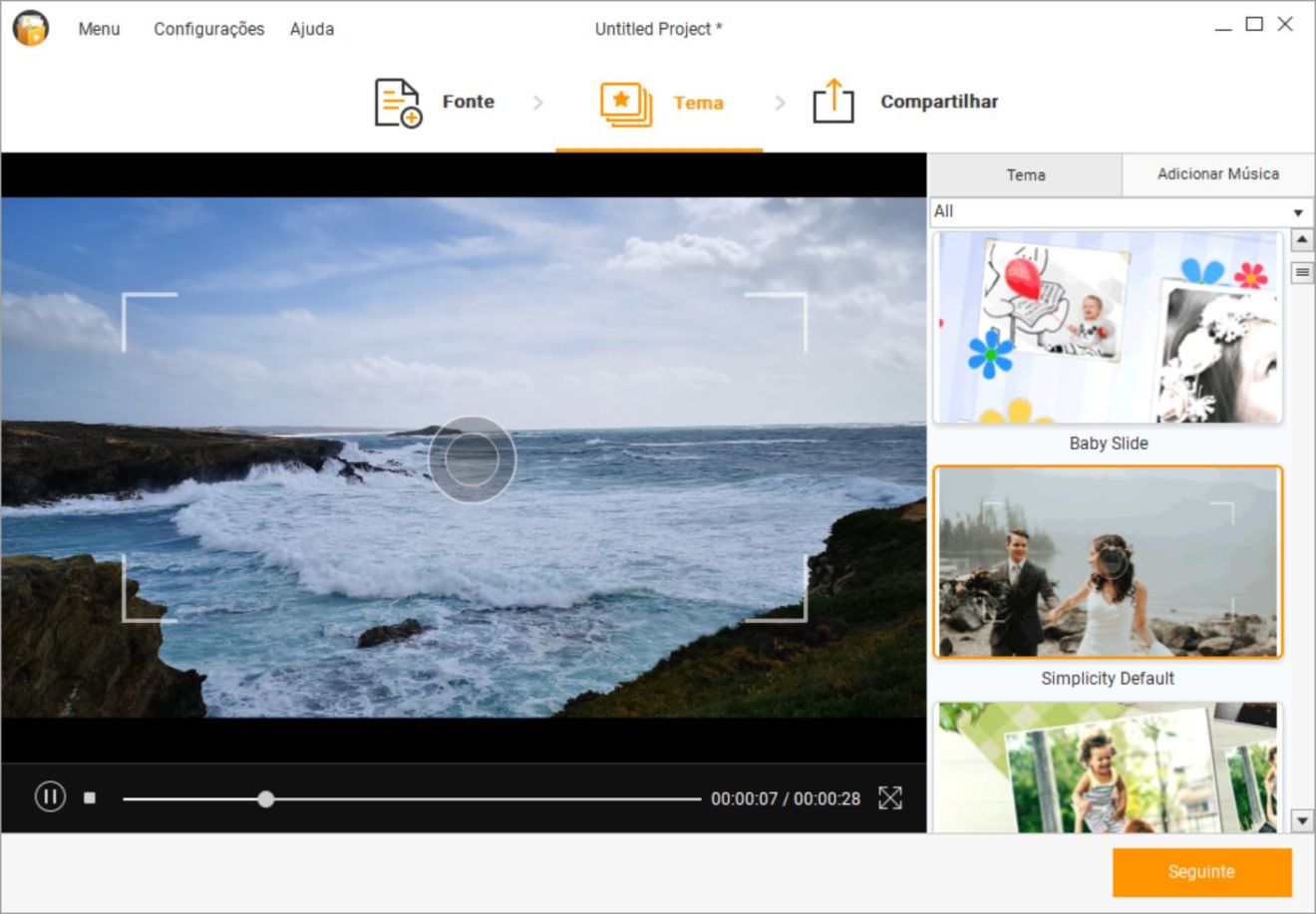 Como criar slideshows rapidamente com o Wondershare Slideshow Maker