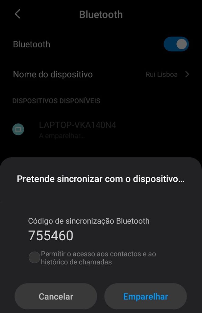 Ligar todos os dispositivos por Bluetooth a um PC desktop