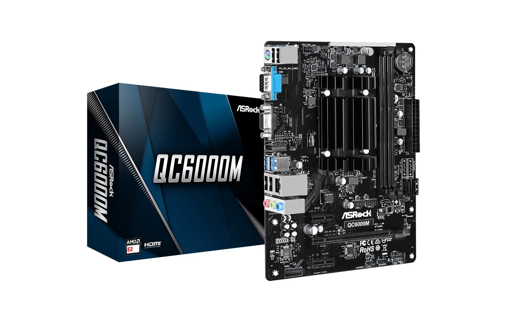 Motherboard QC6000M da ASRock tem um APU AMD E2-6110