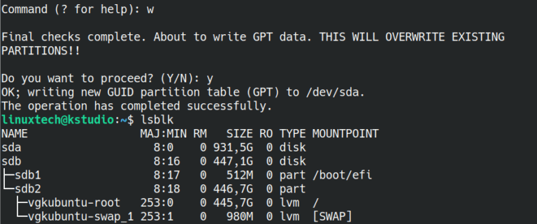 Terminal Linux – Como criar partição GPT com gdisk