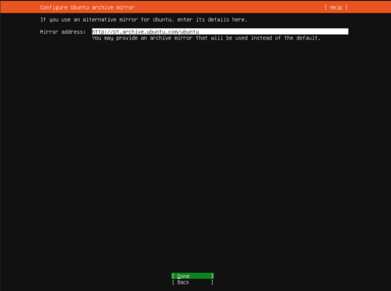 Instalação do Ubuntu server 20.04 – Parte 1