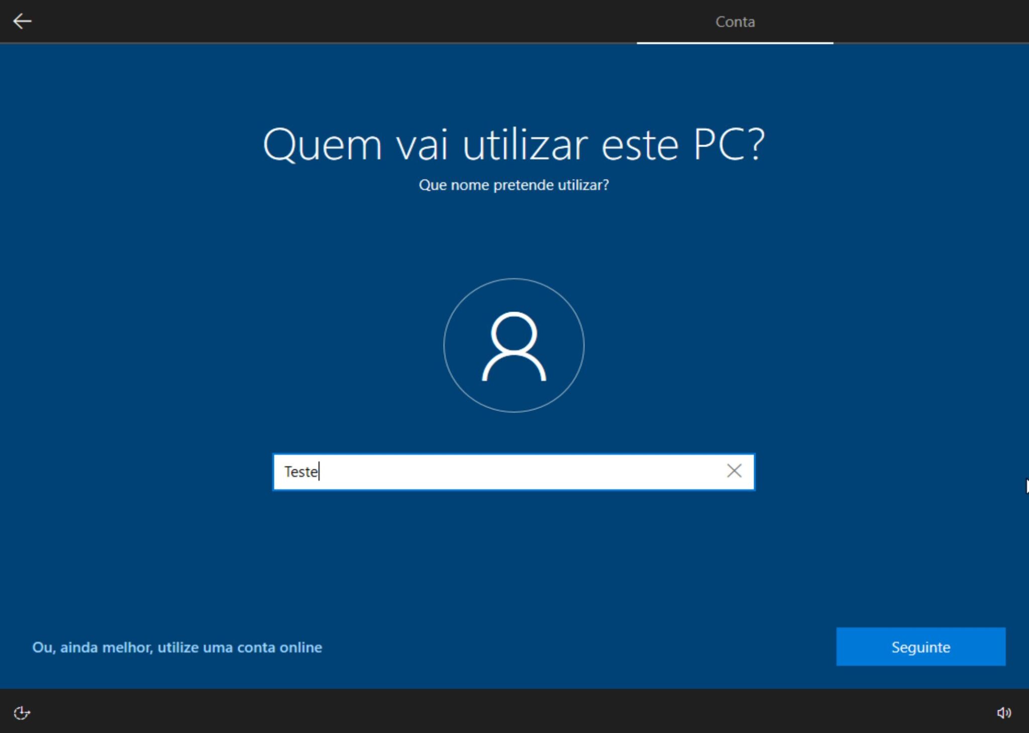 Como configurar o Windows 10 com uma conta local