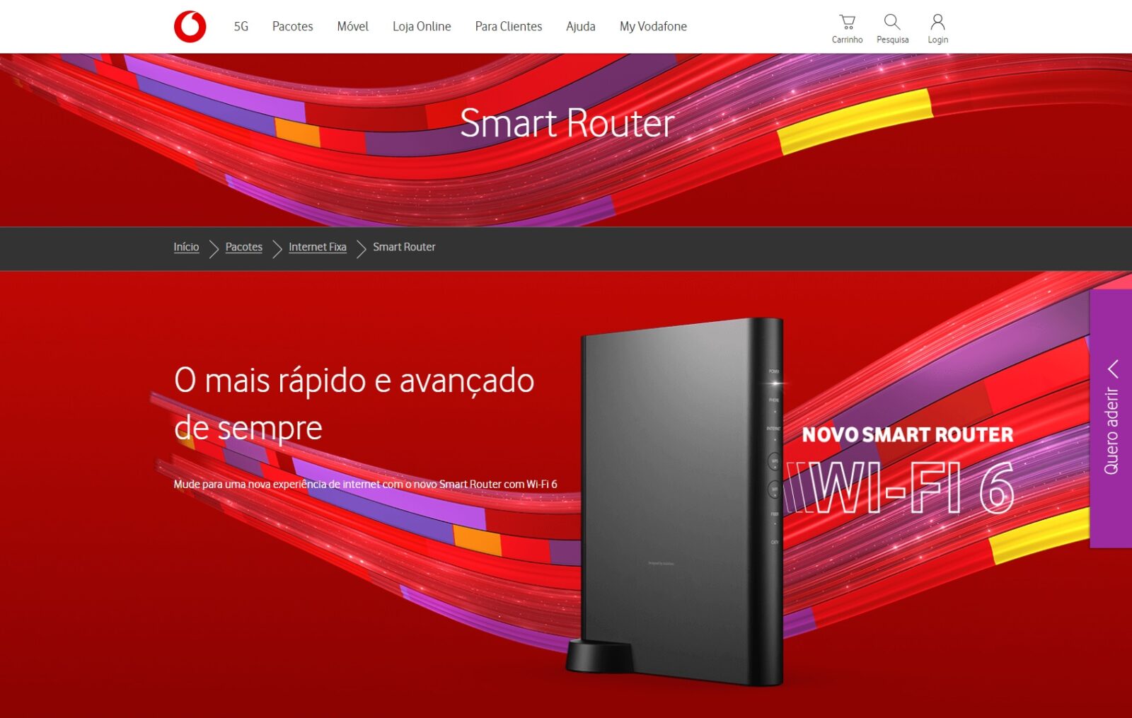 Vodafone lança novo Smart Router Wi-Fi 6