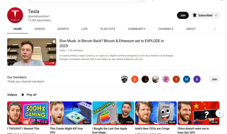 Canais de YouTube do grupo Linus Tech Tips foram hackeados