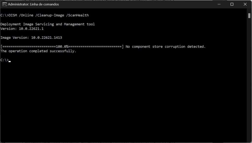 Recorra ao comando DISM para reparar a sua imagem do Windows