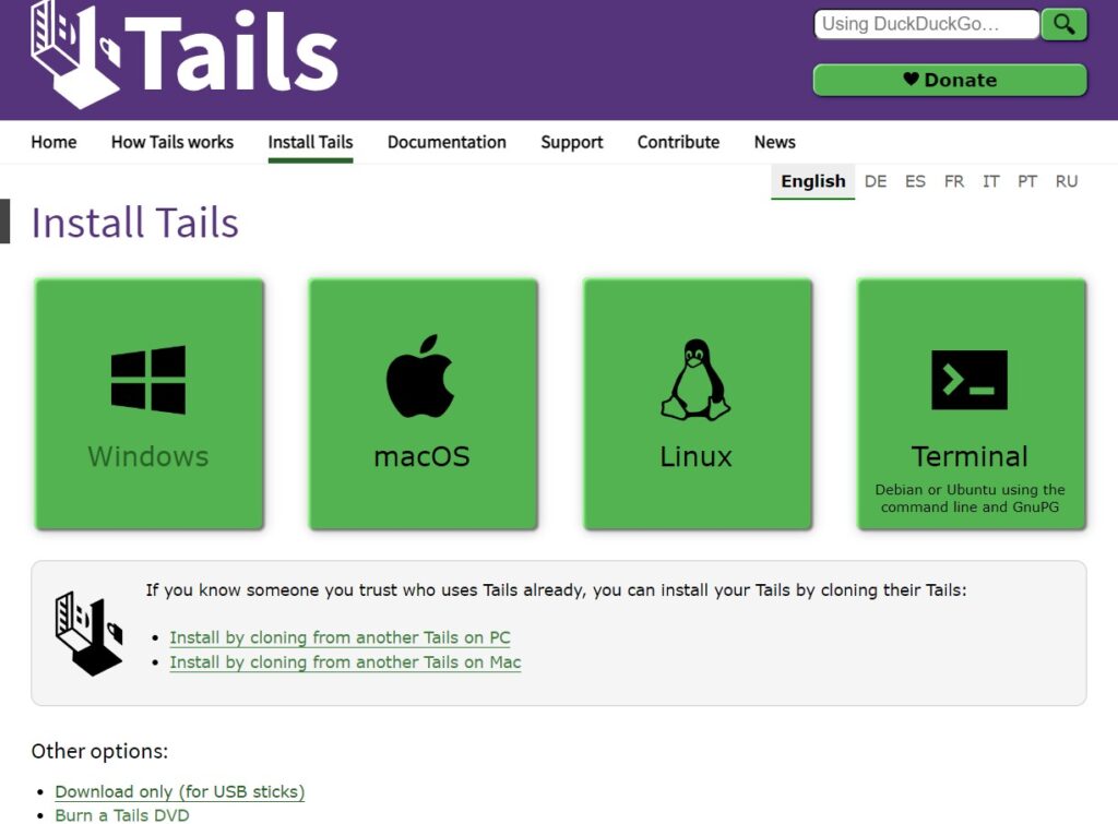 Usar um sistema operativo numa pen