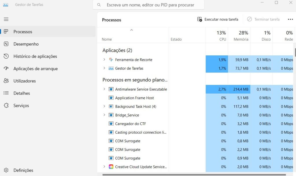 Force a saída de processos que consomem (demasiados) recursos no Windows
