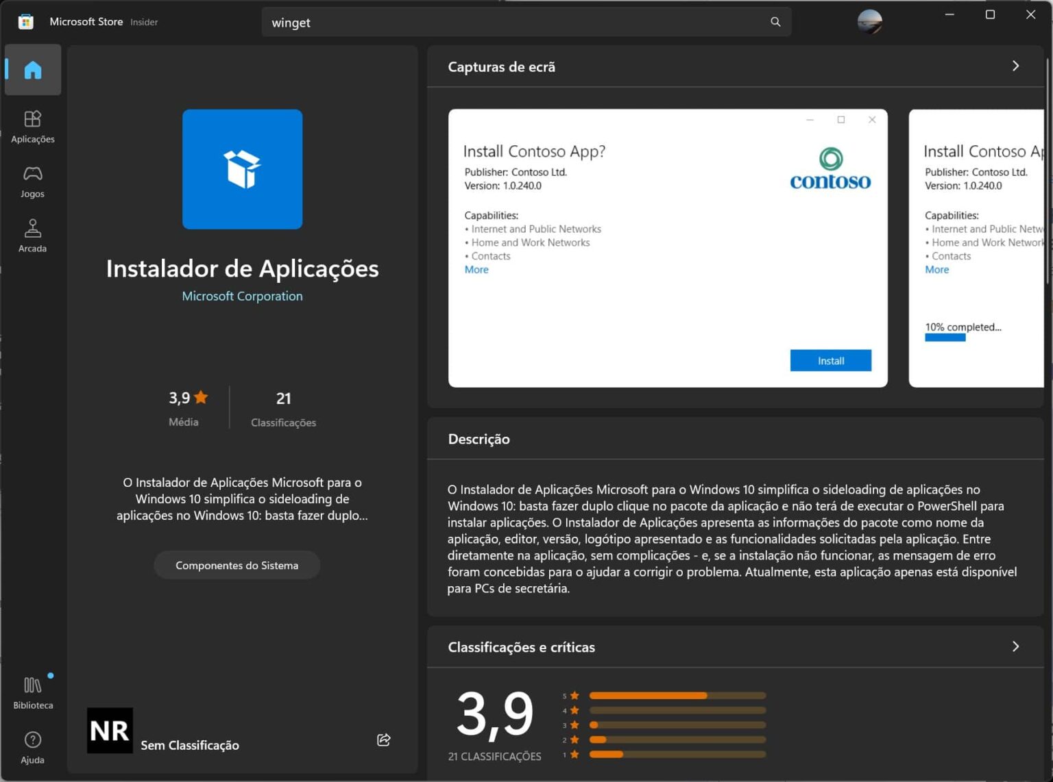Use o Windows Package Manager para instalar aplicações