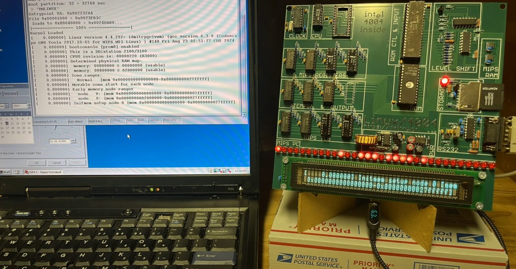 O Linux consegue funcionar numa máquina com um processador Intel 4004 ...